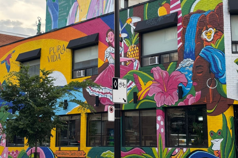 Mural de artista tico deslumbra en festival en Canadá