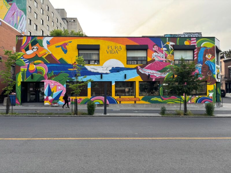 Mural de artista tico deslumbra en festival en Canadá